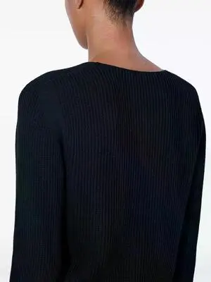 Rick Owens Ribbed-knit V-neck Sweater