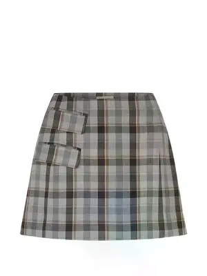 Baum Und Pferdgarten Shanie Checked Mini Skirt - Grey
