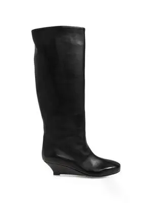 Agl Demi Wedge Boots - Black