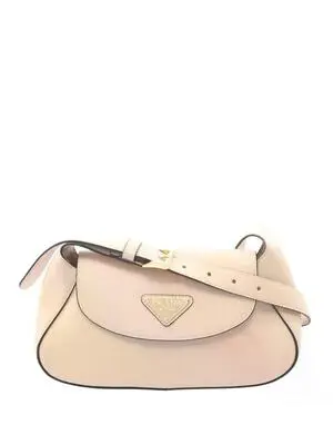 Prada 2013-2026 Small Leather Patina Shoulder Bag - Neutrals