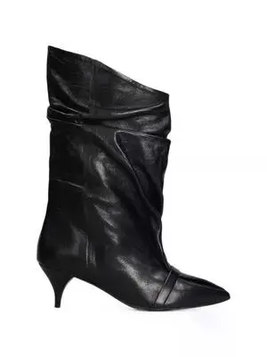 ALCHIMIA Slouchy Pointed-toe Ankle Boots - Black