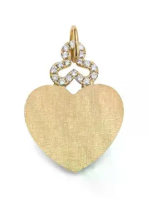 Devon Woodhill Diamond Heart Trefoil Charm - Gold