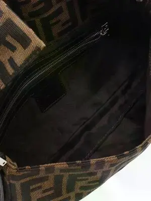 Fendi 2000-2010 Zucca Canvas Baguette Shoulder Bag