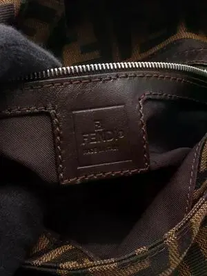 Fendi 2000-2010 Zucca Canvas Baguette Shoulder Bag