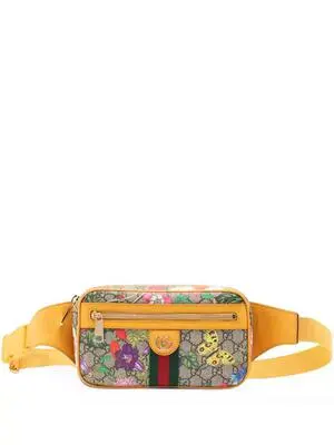 Gucci 2016-2026 Small Gg Supreme Flora Web Ophidia Belt Bag - Neutrals