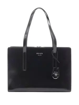 Prada 2000-2013 Medium Spazzolato Re Edition 1995 Tote Bag - Black