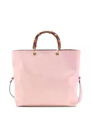 Gucci Tall Leather Bamboo Shopper Tote Satchel