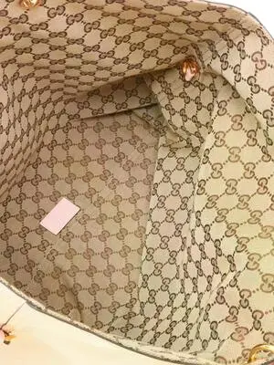Gucci Tall Leather Bamboo Shopper Tote Satchel