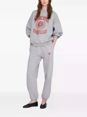 ANINE BING Karter Logo-embroidered Track Pants - Grey