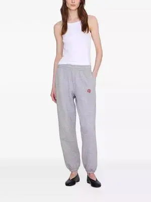 ANINE BING Karter Logo-embroidered Track Pants - Grey