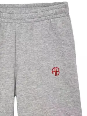 ANINE BING Karter Logo-embroidered Track Pants - Grey
