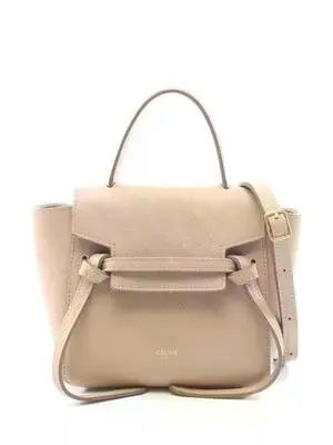 Celine 2018-2026 Pico Grained Calfskin Belt Bag Satchel - Neutrals