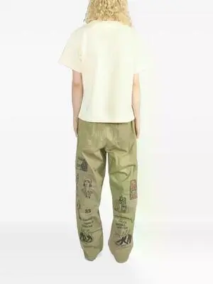 SAMUEL ZELIG Duffle Embroidered Trousers - Neutrals