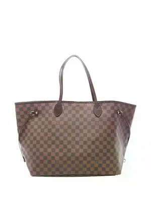 LOUIS VUITTON 2008 Damier Ebene Neverfull Gm Tote Bag - Brown