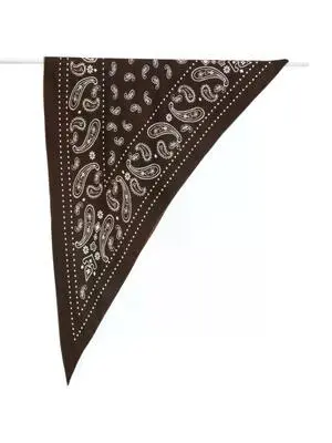 Destin Paisley-print Bandana Scarf - Brown