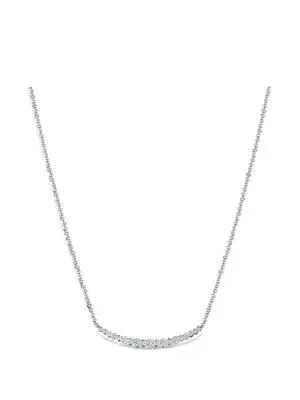 Kwiat Lyric Curved Bar Diamond Necklace - Silver