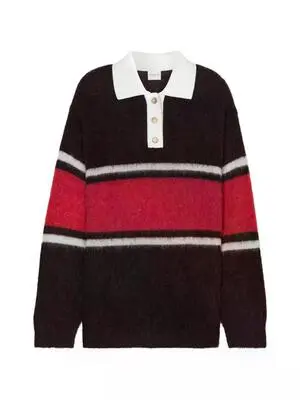 Closed Rugby-stripe Polo Sweater
