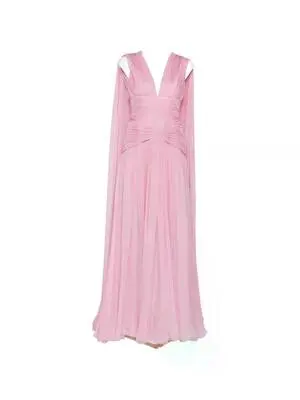 Zuhair Murad Draped V-neck Gown - Pink