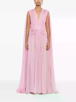 Zuhair Murad Draped V-neck Gown