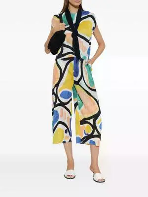 Issey Miyake Roll Abstract-print Pleated Blouse