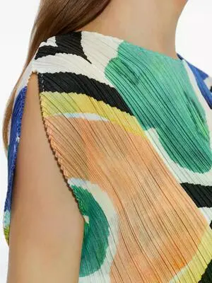 Issey Miyake Roll Abstract-print Pleated Blouse