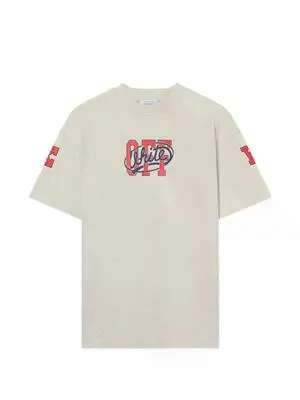 Off-White Off College Logo-print T-shirt - Neutrals