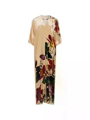 PIERRE-LOUIS MASCIA Kandox Floral-print Maxi Dress - Neutrals