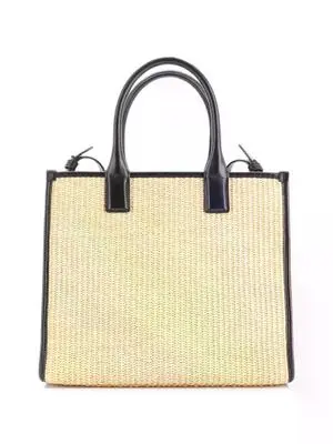 Versace La Vacanza Medusa Logo Raffia Small Tote Bag - Neutrals