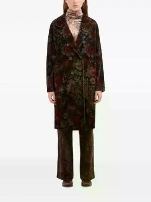PIERRE-LOUIS MASCIA Griffintn Floral-print Double-breasted Coat