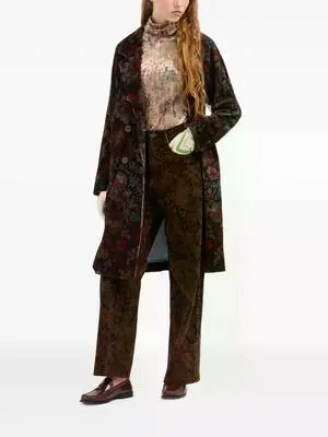 PIERRE-LOUIS MASCIA Griffintn Floral-print Double-breasted Coat