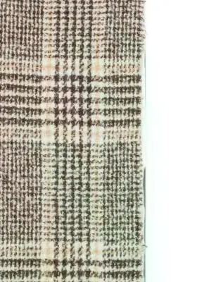 Destin Check-pattern Frayed Scarf
