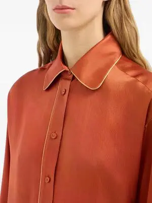 PIERRE-LOUIS MASCIA Mutka Long-sleeve Silk Shirt