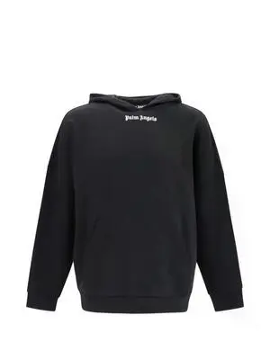 Palm Angels Logo-print Hoodie - Black
