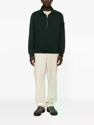 Stone Island Logo-patch Quarter-zip Sweater