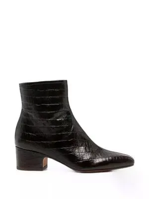 Chie Mihara Croc-effect Leather Ankle Boots - Brown