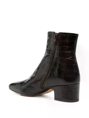 Chie Mihara Croc-effect Leather Ankle Boots