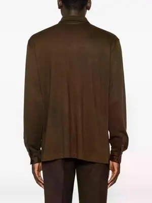 TOM FORD Long-sleeve Piqué Polo Shirt