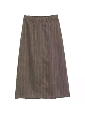 Seventy Pinstripe-pattern Pleated Maxi Skirt