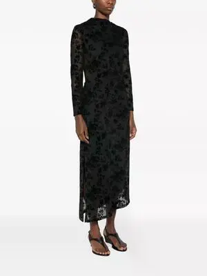 Imperial Floral-print Devoré-effect Midi Dress