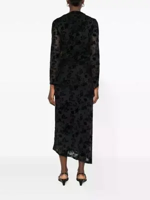 Imperial Floral-print Devoré-effect Midi Dress
