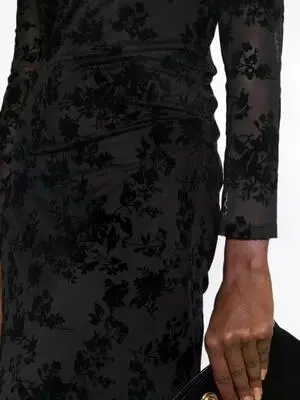 Imperial Floral-print Devoré-effect Midi Dress