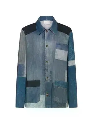 PIERRE-LOUIS MASCIA Amadobis Patchwork Denim Overshirt