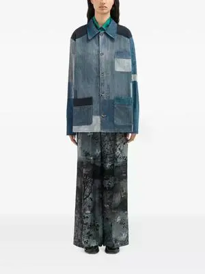 PIERRE-LOUIS MASCIA Amadobis Patchwork Denim Overshirt