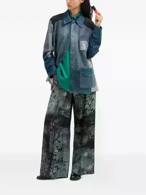 PIERRE-LOUIS MASCIA Amadobis Patchwork Denim Overshirt