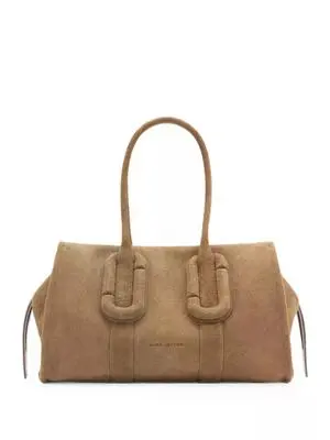 Marc Jacobs Babe City Tote In Felted Suede - Brown