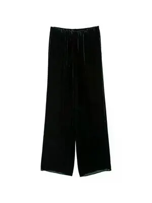 Antonelli Firenze Tazio Velvet Palazzo Pants - Green