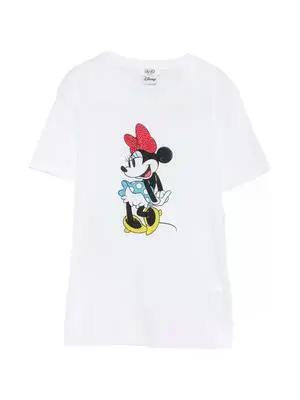 Liu Jo X Disney Minnie Mouse Rhinestone-embellished T-shirt - White