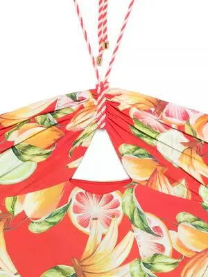 Farm Rio Fruit-print Cutout Swimsuit