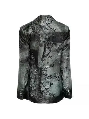 PIERRE-LOUIS MASCIA Floral-print Single-breasted Blazer