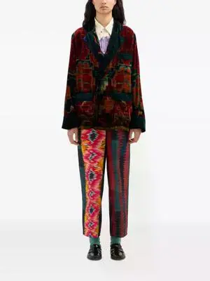 PIERRE-LOUIS MASCIA Kanpur Geometric-print Buttoned Blazer